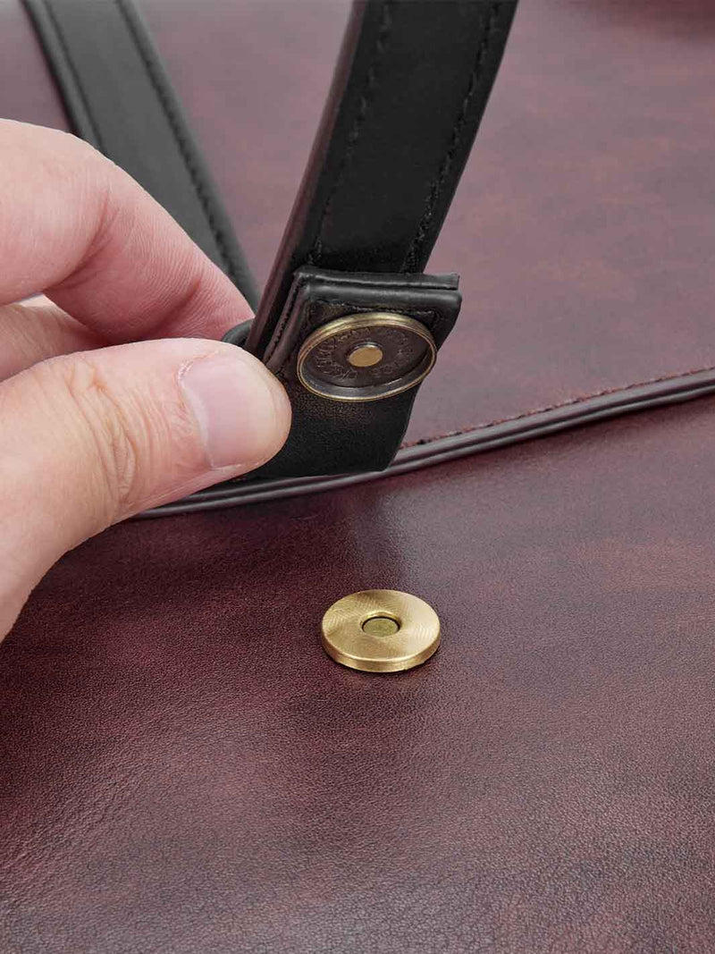 Cocoa Truffle Ecosusi Classic Bow Briefcase - Vintage Bag for Women