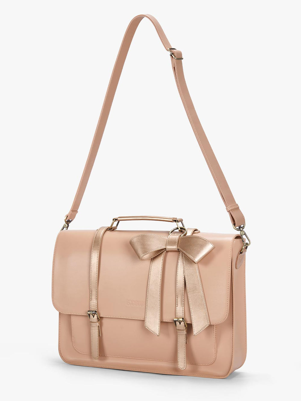 Ecosusi Vintage Leather Backpack & Laptop Bag | Classic Bow Briefcase