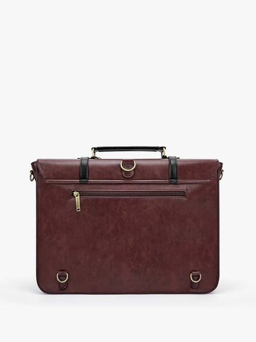 Cocoa Truffle Ecosusi Classic Bow Briefcase - Vintage Bag for Women