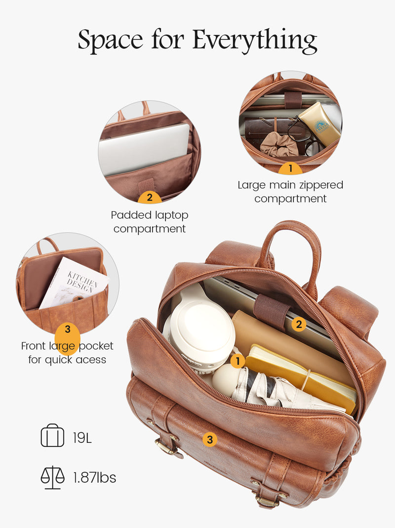 Scarlett Flip Zipper Vegan 15.6-Inch Backpack– Ecosusi