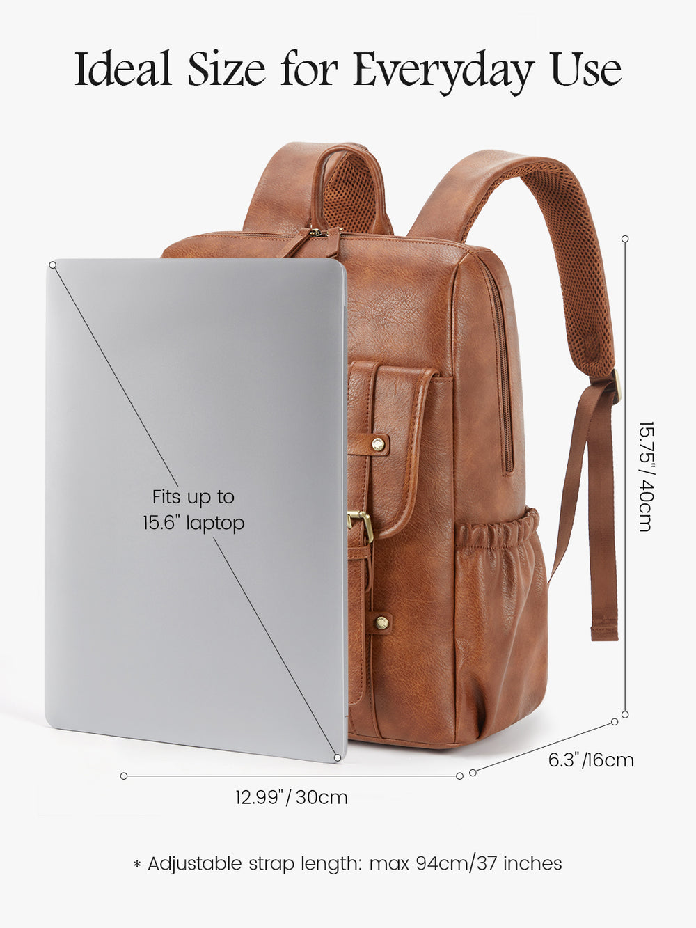 Scarlett Flip Zipper Vegan 15.6-Inch Backpack– Ecosusi