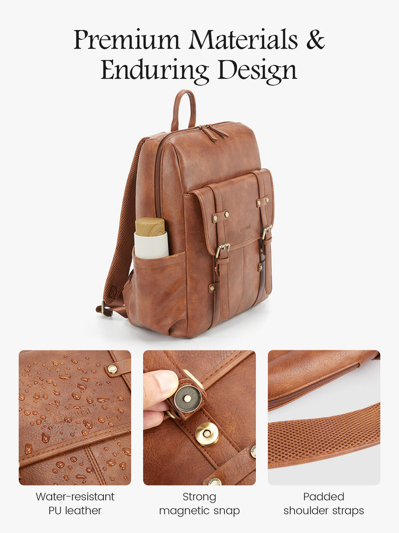 Scarlett Flip Zipper Vegan 15.6-Inch Backpack– Ecosusi